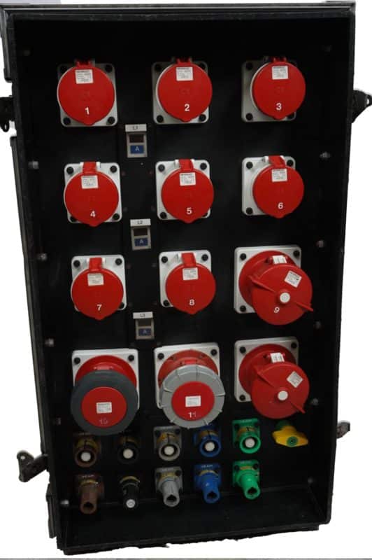 Distribution box 400A Powerlock with flightcase – Cinevision-Solutions